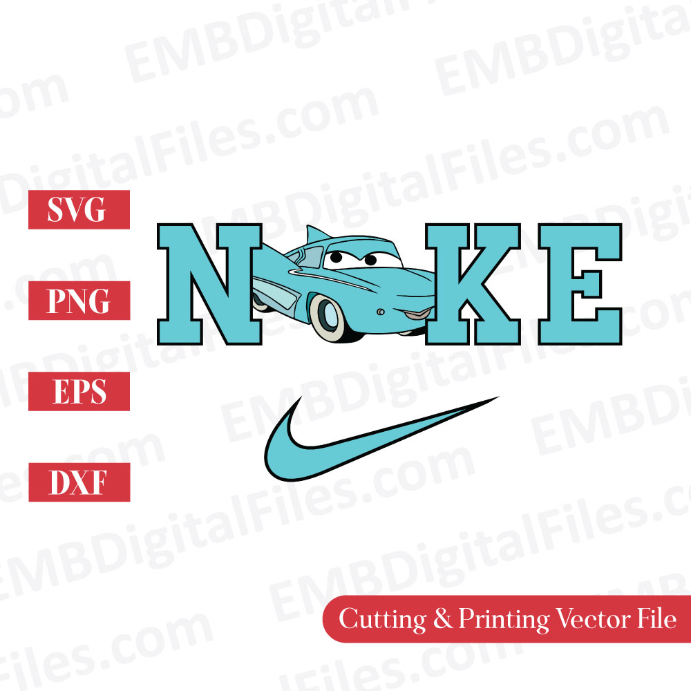 Nike Swoosh Pixar Flo Cars SVG for Cricut - Inspire Uplift