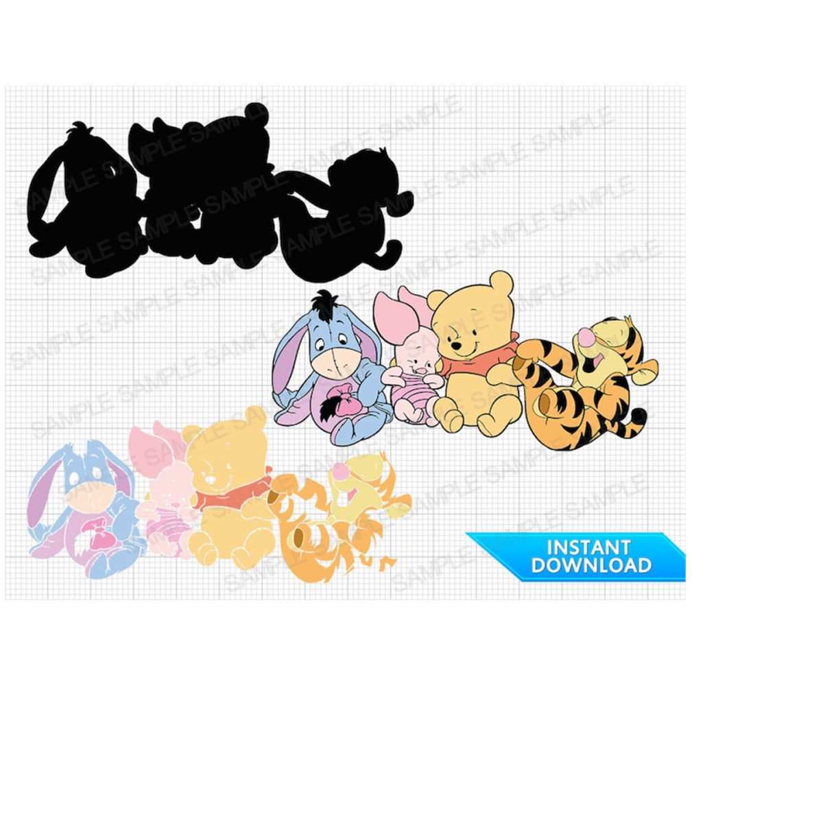Baby Winnie the Pooh SVG Baby Piglet SVG Baby Tigger SVG Bab | Inspire Uplift