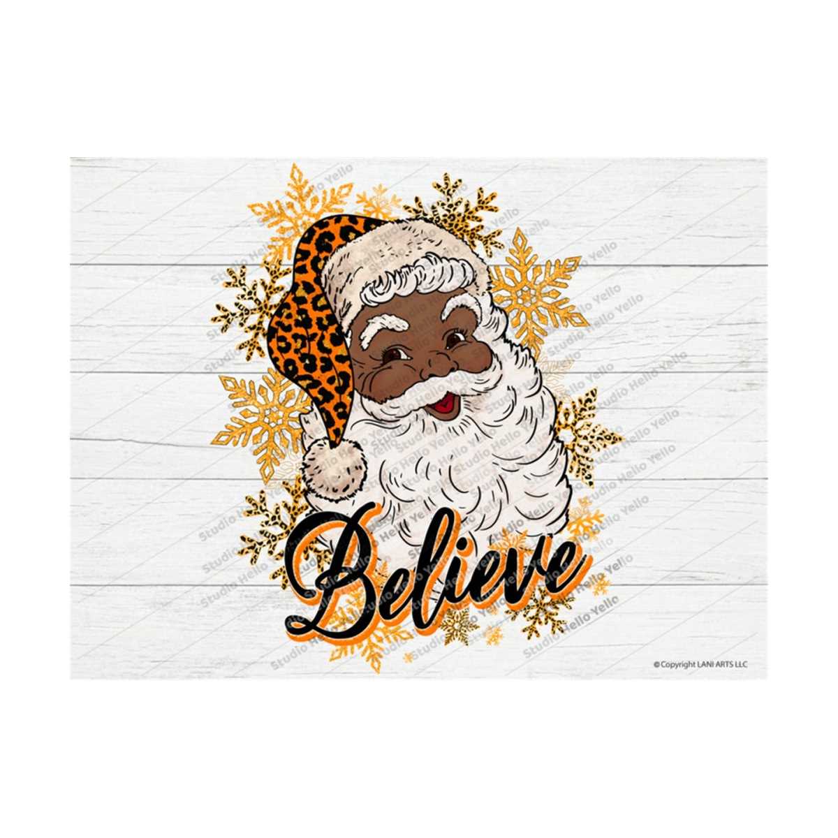 Santa believe PNG, Santa Png, Christmas Png,Black Santa,subl | Inspire ...