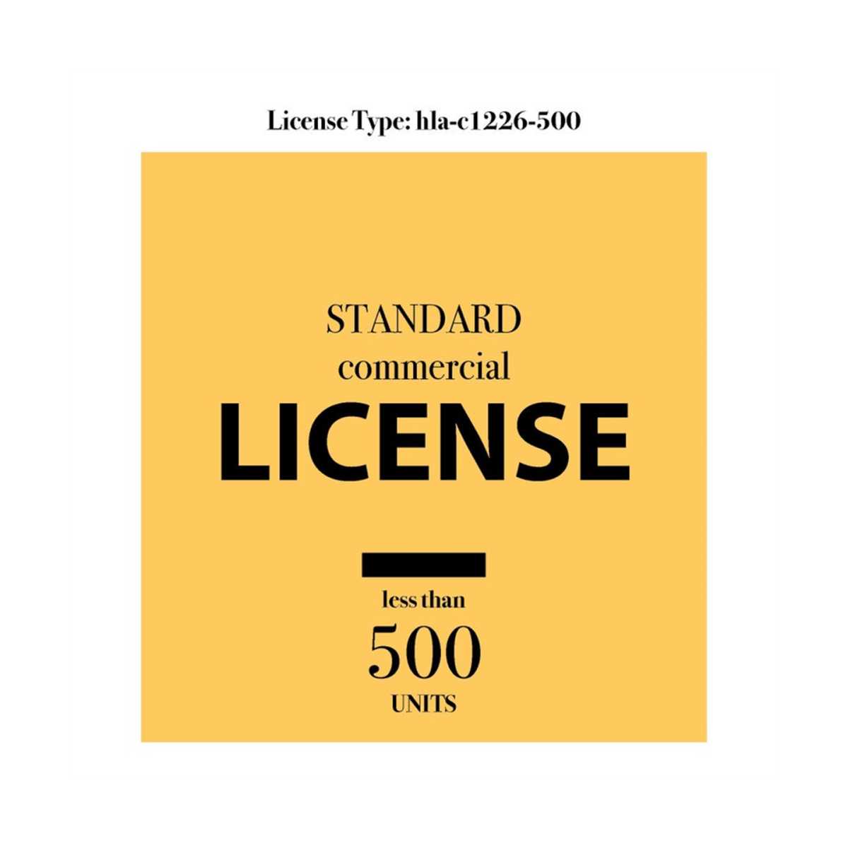 Commercial License | LICENSE TYPE: hla-c1226-500 | 500 Units | Inspire ...