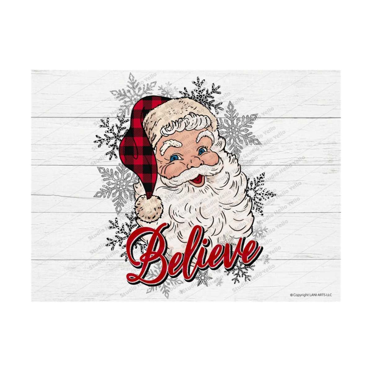 Santa believe PNG, Santa Png, Christmas Png, Santa sublimati | Inspire ...
