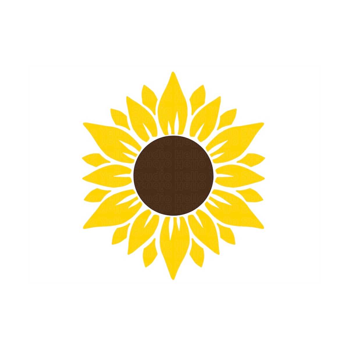 Sunflower Svg Flower Svg Digital Download Clipart Distre Inspire