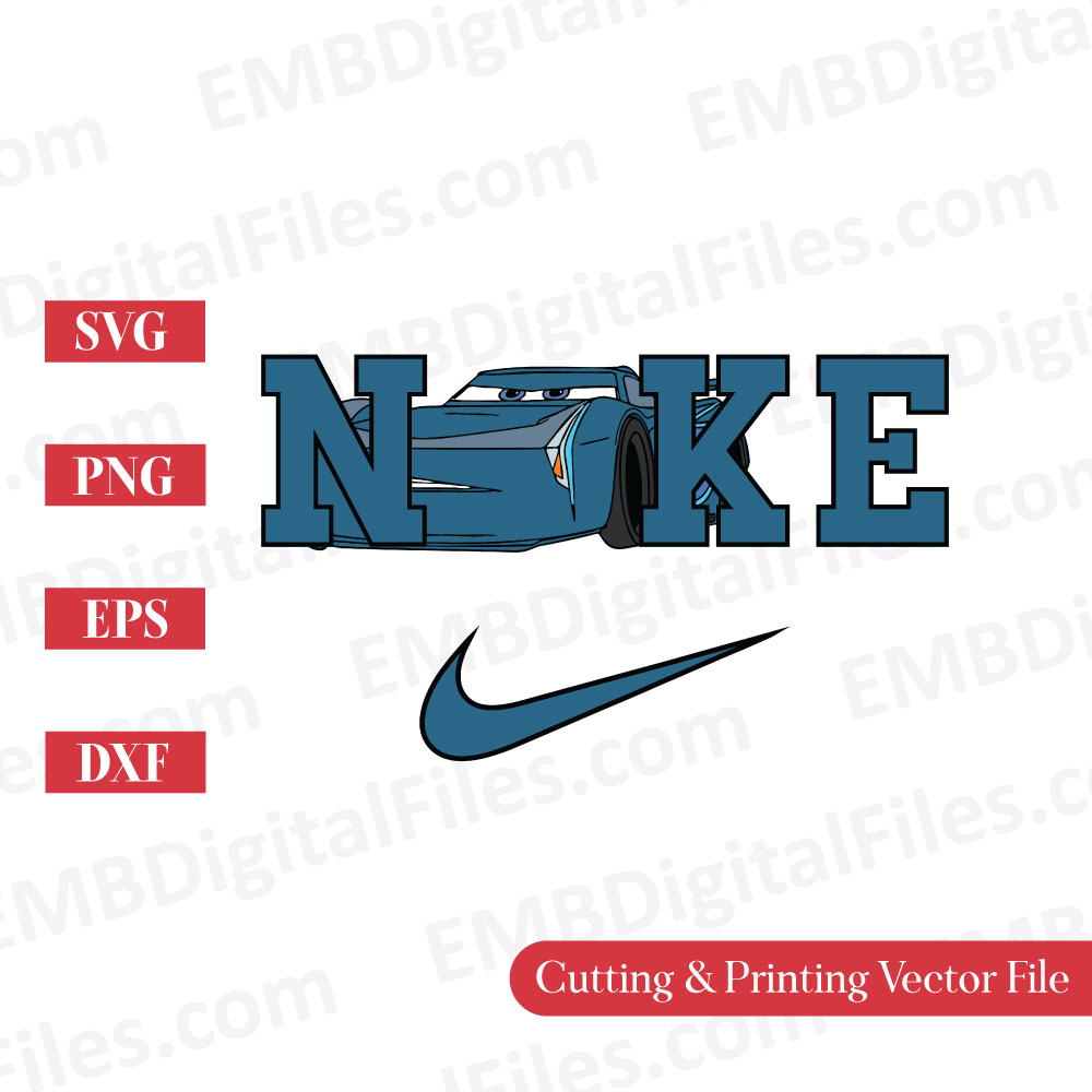 Nike Swoosh Pixar Rod Redline Cars SVG for Cricut - Inspire Uplift