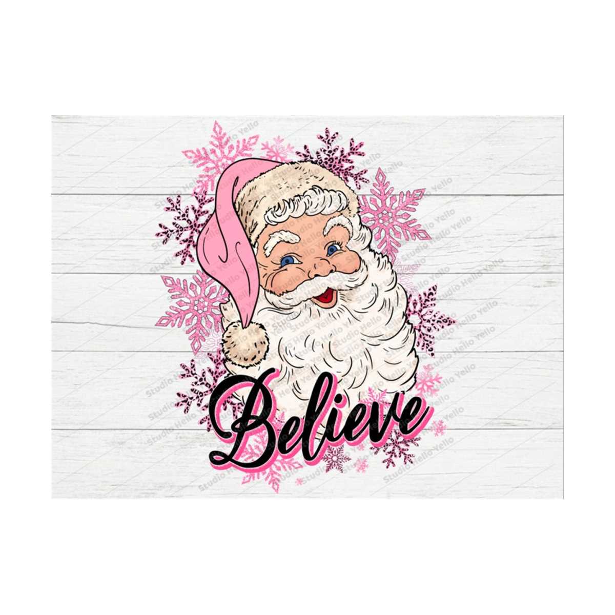 Santa believe PNG, Santa Png, Christmas Png, Santa sublimati | Inspire ...