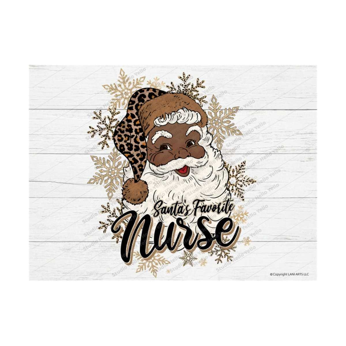 Santa's Favorite Nurse Christmas PNG, Santa Png, Black Santa | Inspire ...