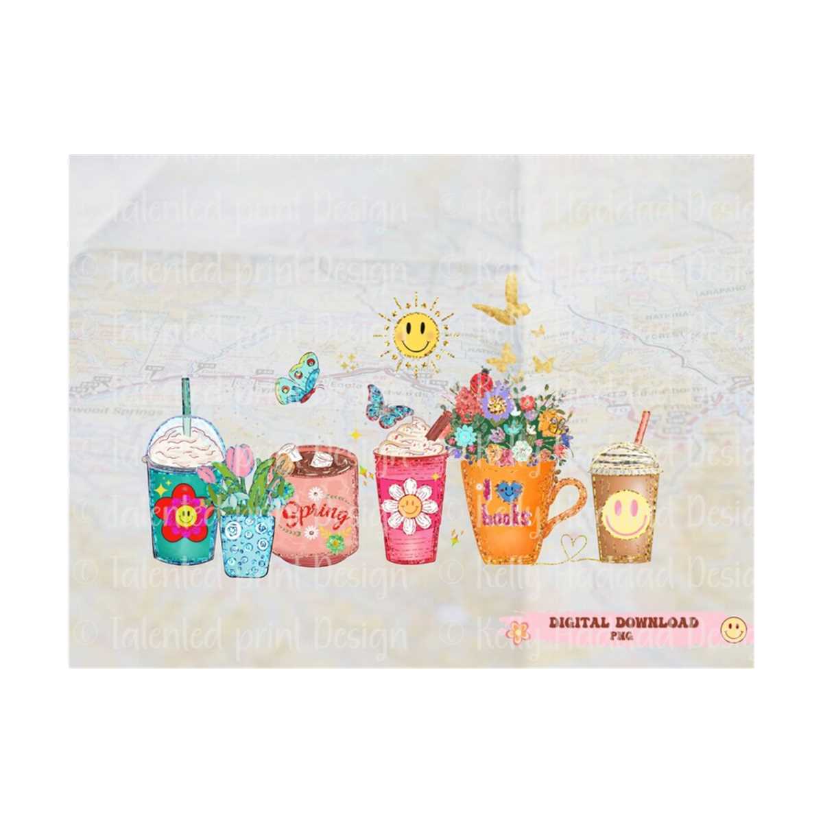 Spring Coffee latte iced coffee png designs mama Gift coffee | Inspire ...