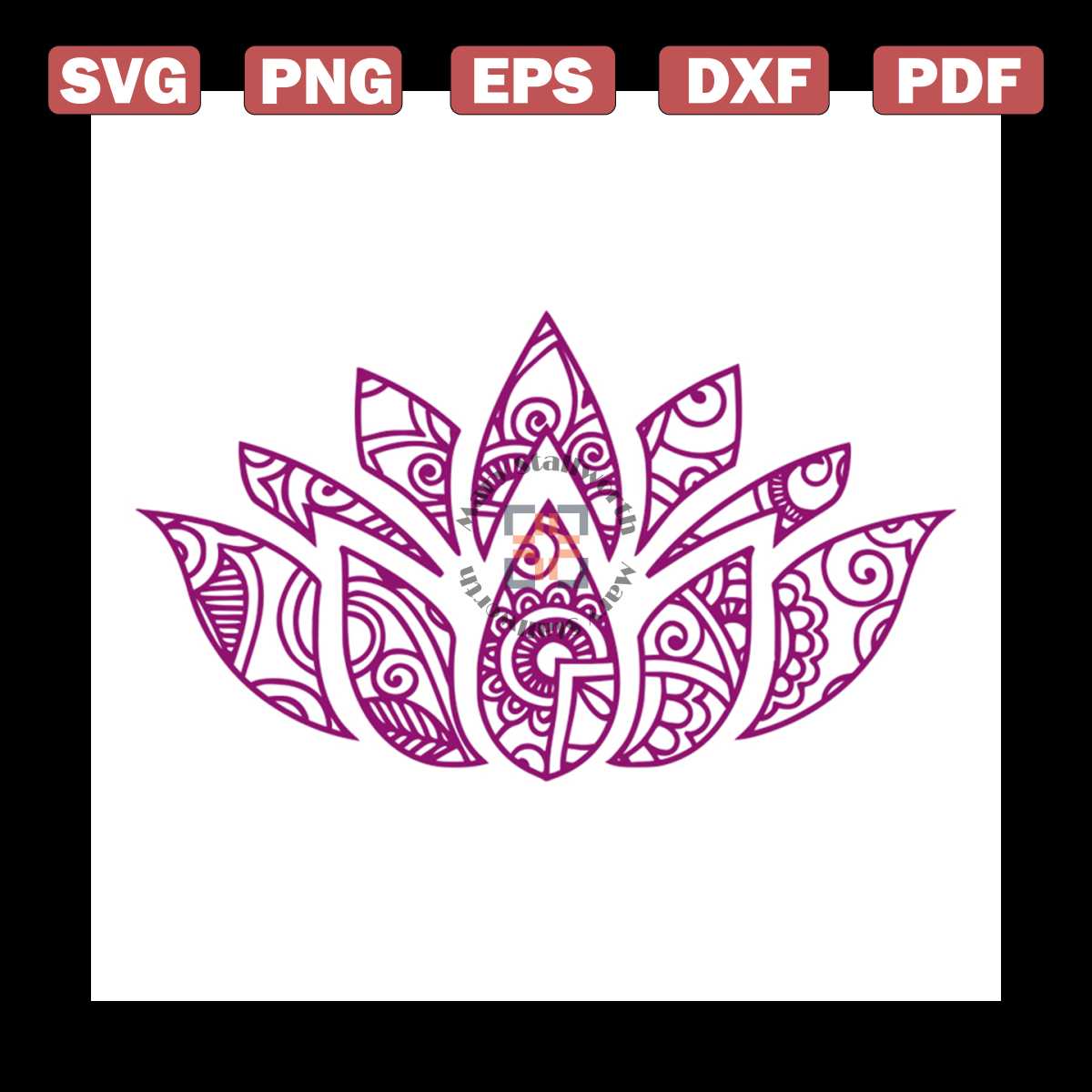 Lotus Mandala Svg, Flower Svg, Lotus Svg, Lotus Shape Svg, M - Inspire ...