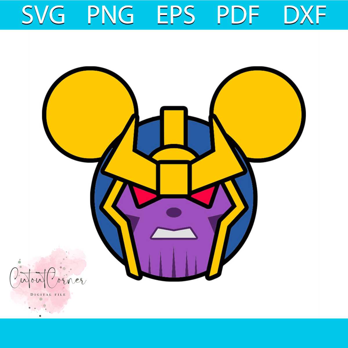 Thanos Mickey Mouse Ears Svg, Disney Svg, Thanos Mickey Svg, | Inspire ...
