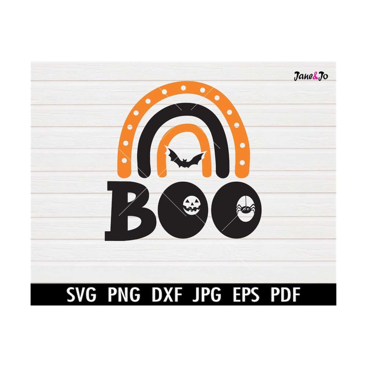 Halloween Boo SVG ,Halloween Rainbow Boo SVG T-shirt,Hallowe | Inspire ...