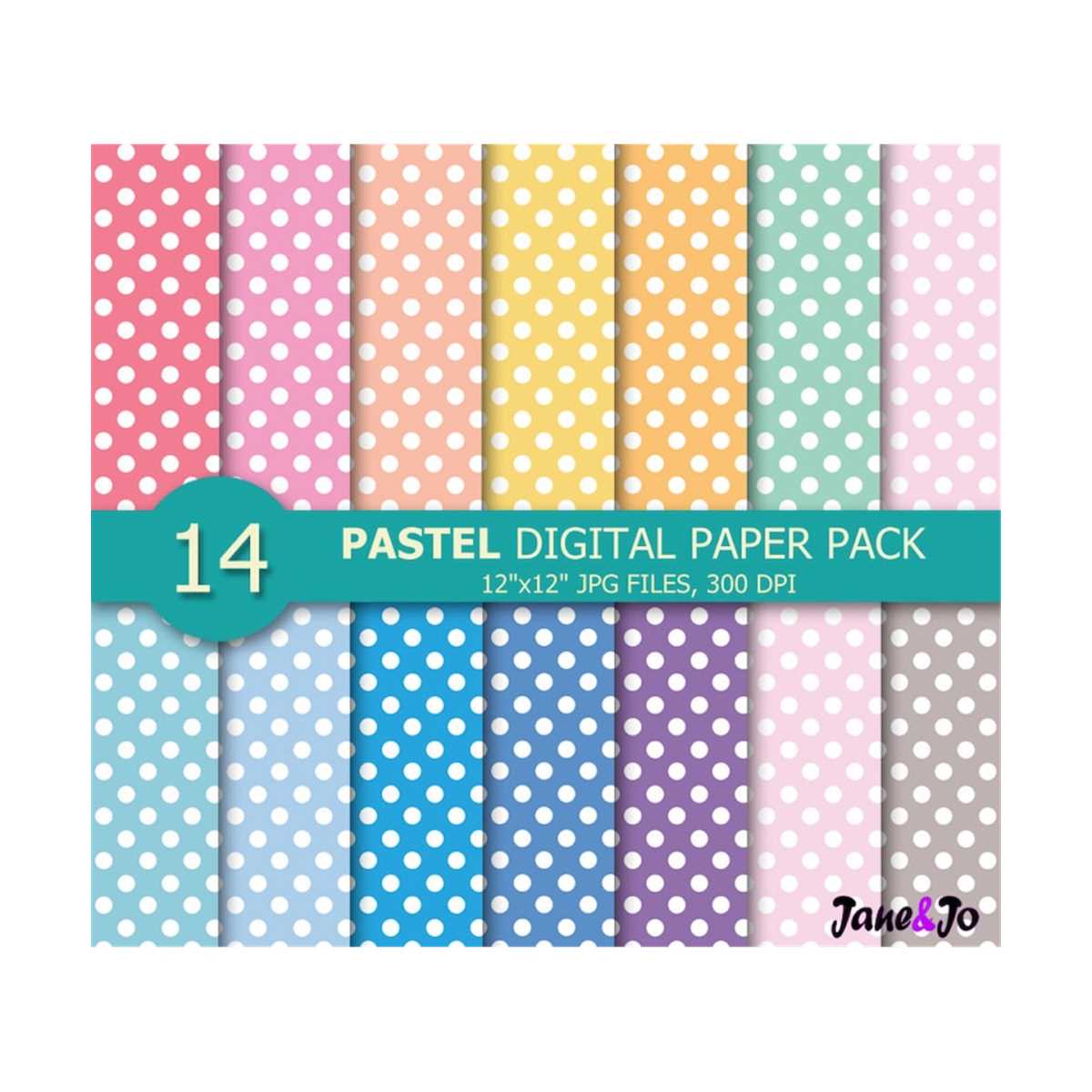 Pastel Polka dot Digital Paper,Pastel Spots Polka Dots Patte | Inspire ...