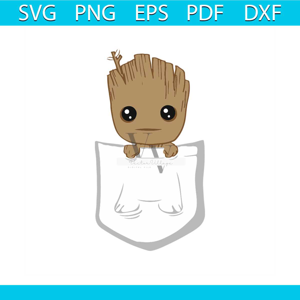 Baby Groot In Pocket Svg, Disney Svg, Guardians of Galaxy, B | Inspire ...