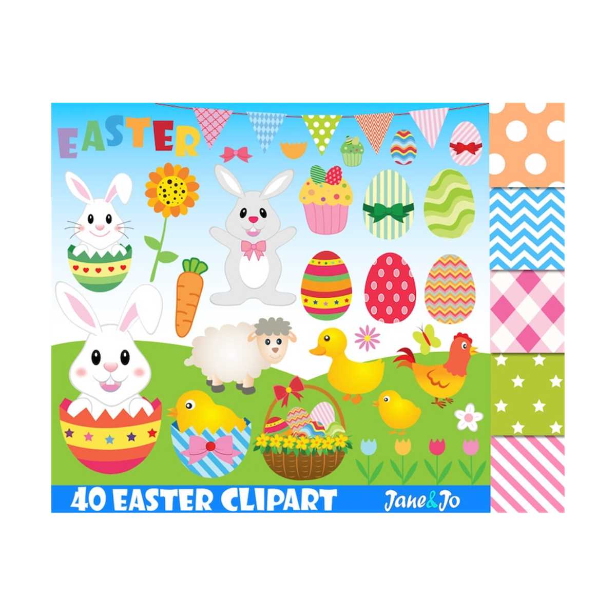Sale Easter clipart, Easter clip art, Easter bunny clipart,e - Inspire ...