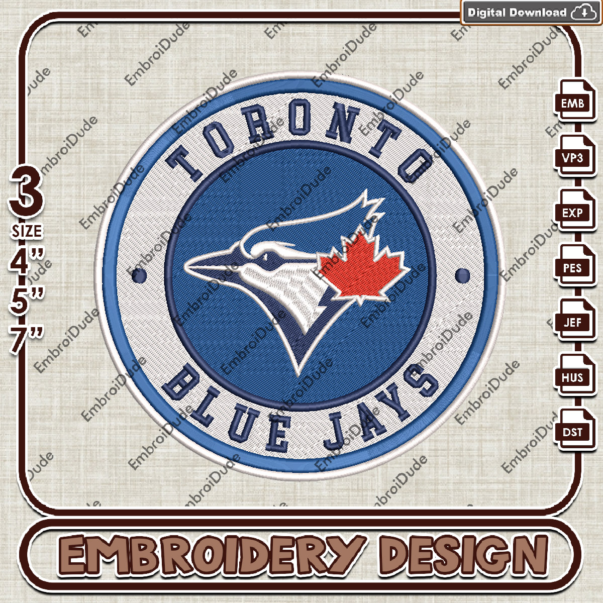 MLB Toronto Blue Jays Team Embroidery Design, MLB Embroidery - Inspire ...