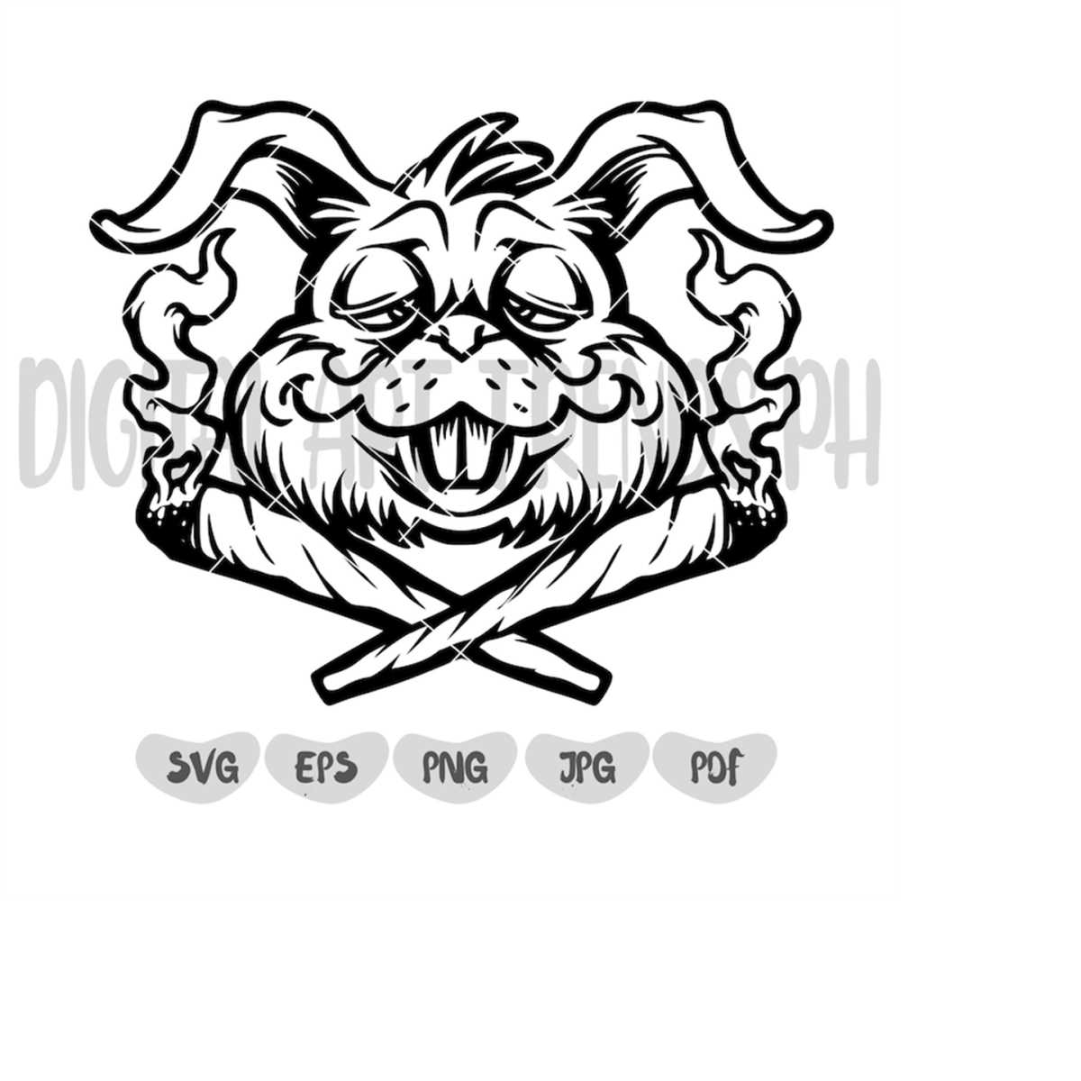 Bunny Smoking Cannabis SVG || Cannabis Bunny SVG || Smoking | Inspire ...