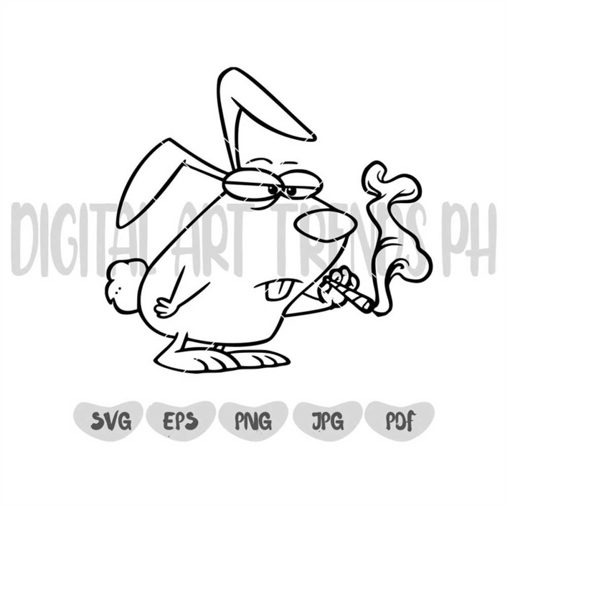 Bunny Smoking Cannabis SVG || Cannabis Bunny SVG || Smoking | Inspire ...