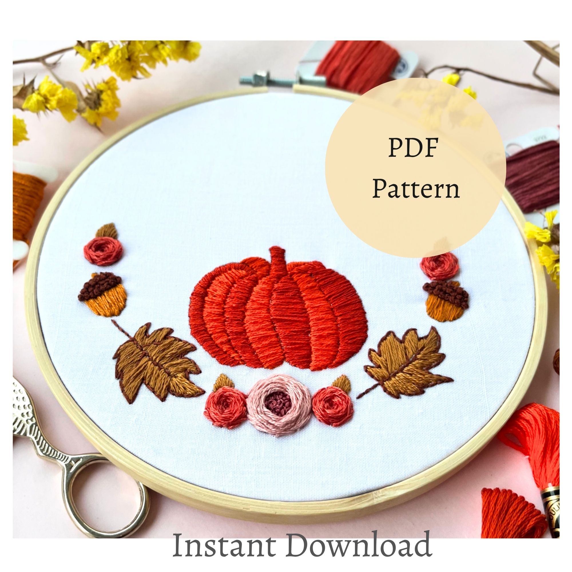 Halloween PDF Pattern , Beginner embroidery pattern , Hallow - Inspire ...
