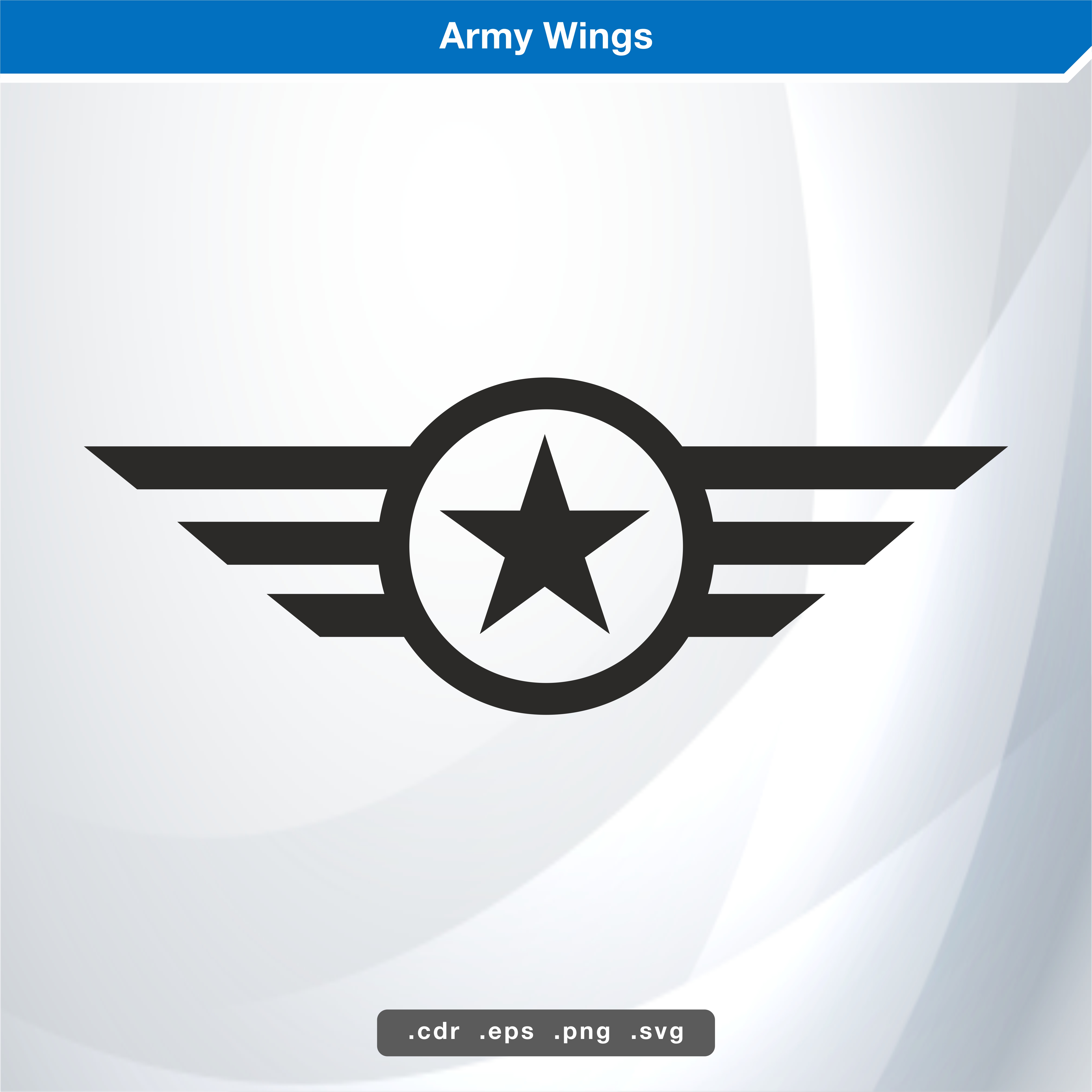 Army Wings SVG Digital Vector | Inspire Uplift