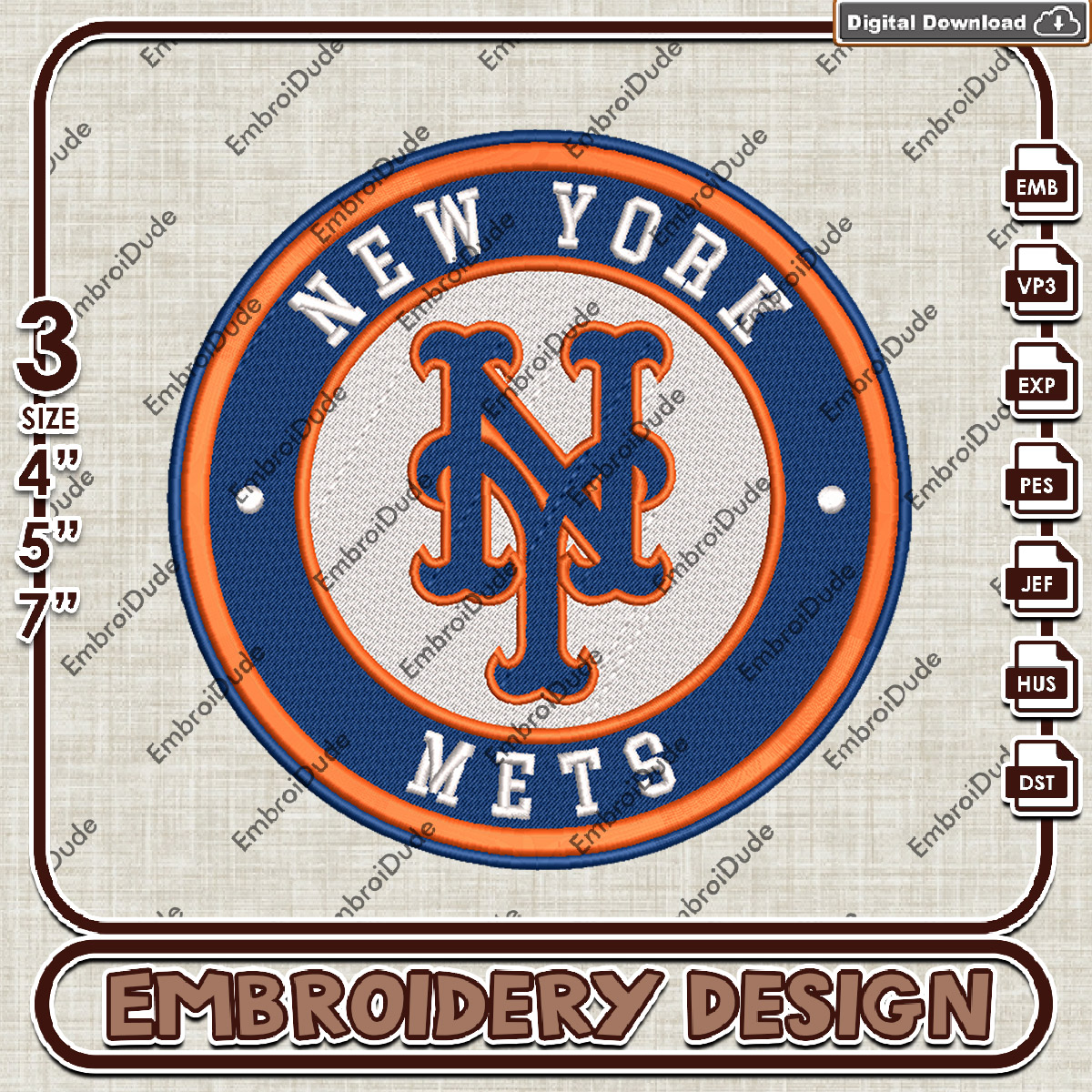 MLB New York Mets Team Embroidery Design, MLB Embroidery Fil - Inspire ...