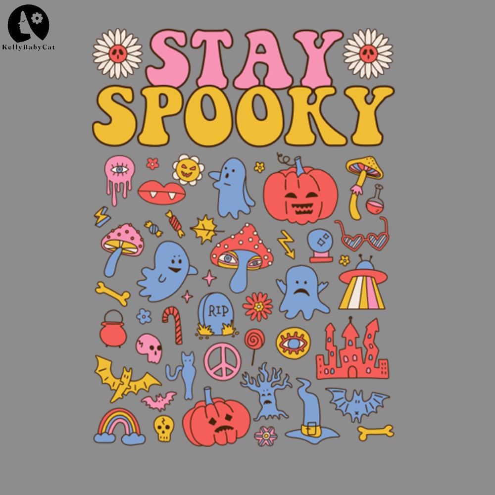 Stay Spooky Groovy Halloween Halloween PNG Download | Inspire Uplift