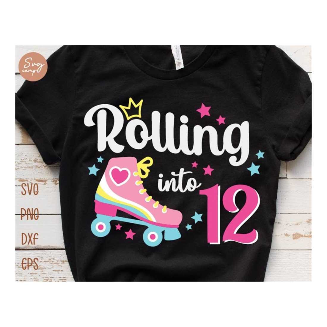 Rolling Into 12 Girl Birthday Shirt Svg, 12th Birthday Girl, | Inspire ...