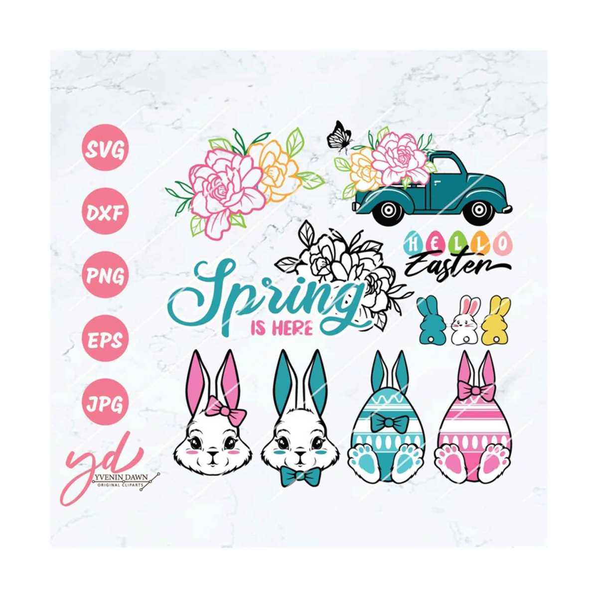 Easter Bundle Svg | Easter Bunny Rabbit Svg | Spring Svg | E | Inspire ...
