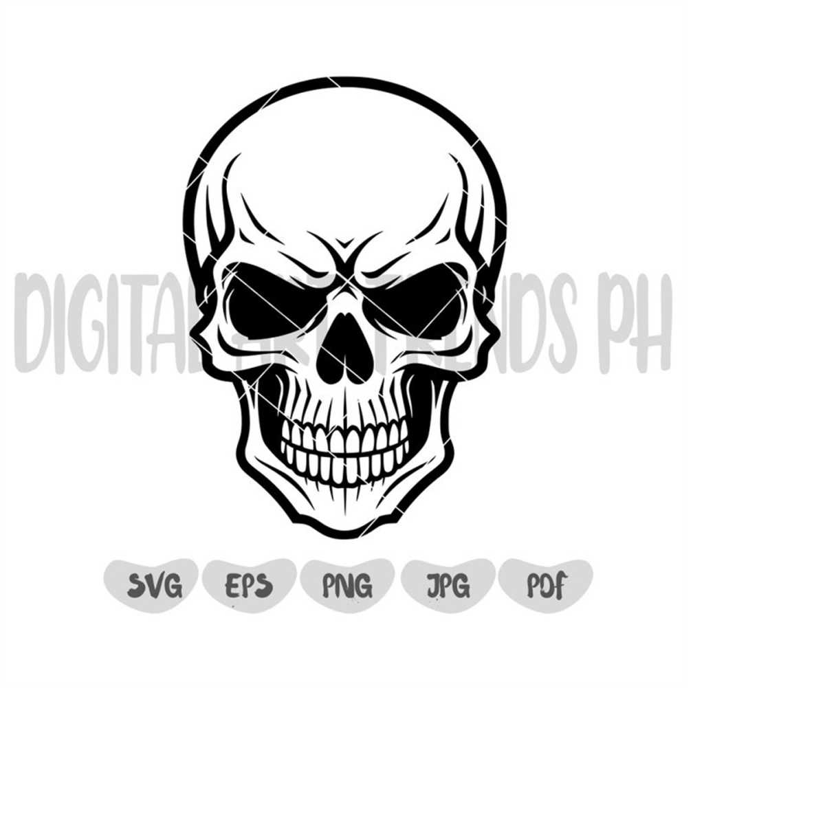 Skull SVG, Skull Clipart, Skull Cut File For Cricut , Skull | Inspire ...