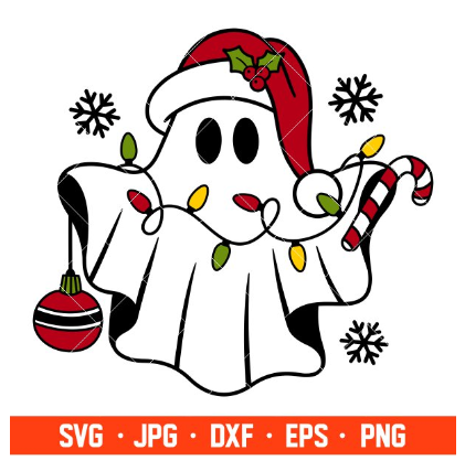 Christmas Ghost Svg-Christmas Svg-Spooky Christmas Svg-Santa | Inspire ...
