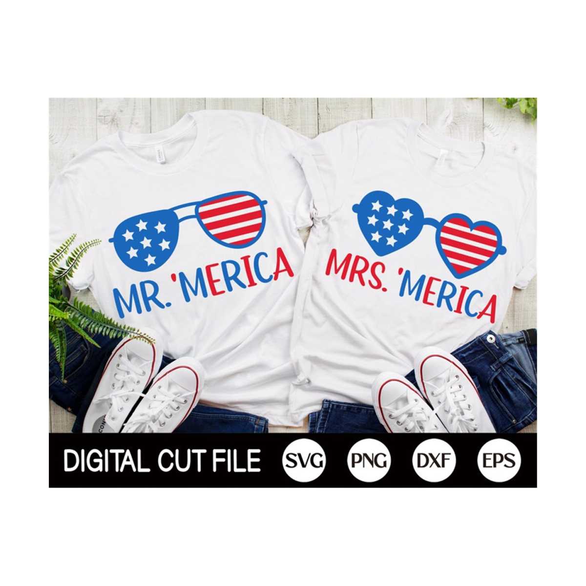Fourth of July Svg, Mr. 'Merica, Mrs 'Merica, Independence d | Inspire ...