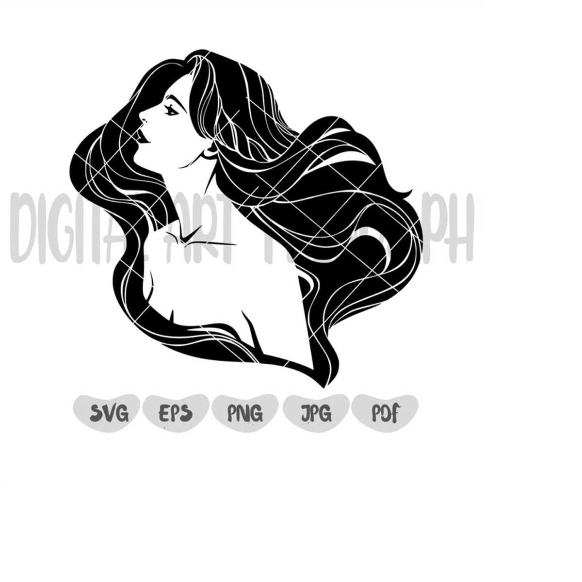 Pretty woman Svg, Pretty woman portrait, Woman Svg, Woman Po - Inspire ...