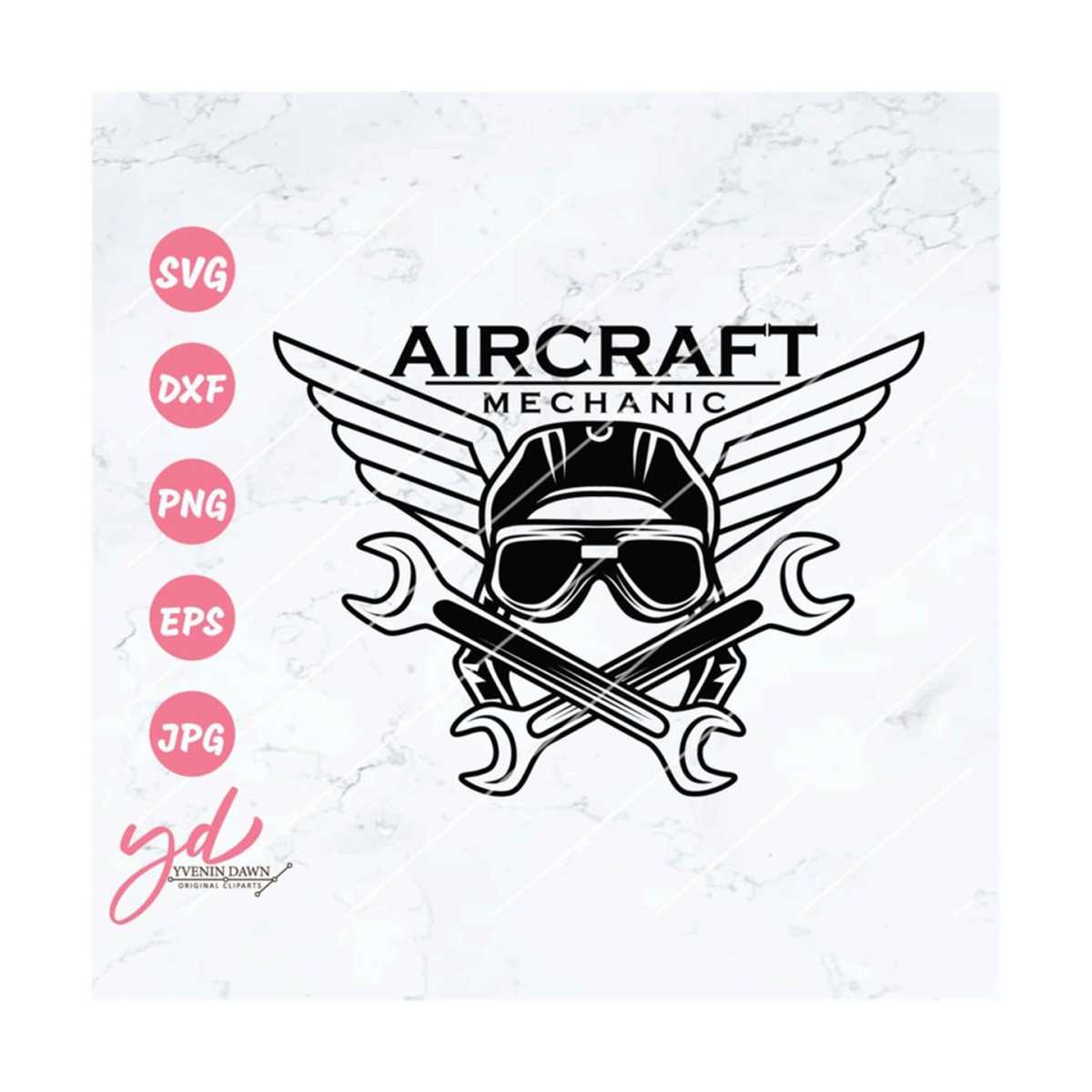 Mechanic Svg | Aircraft Mechanic Svg | Airplane Mechanic Svg | Inspire ...