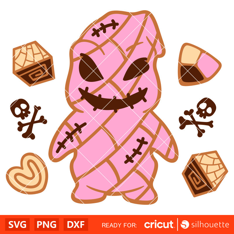 Oogie Boogie Concha Svg, Mexican Pan Dulce Boogie Man Svg, H - Inspire ...
