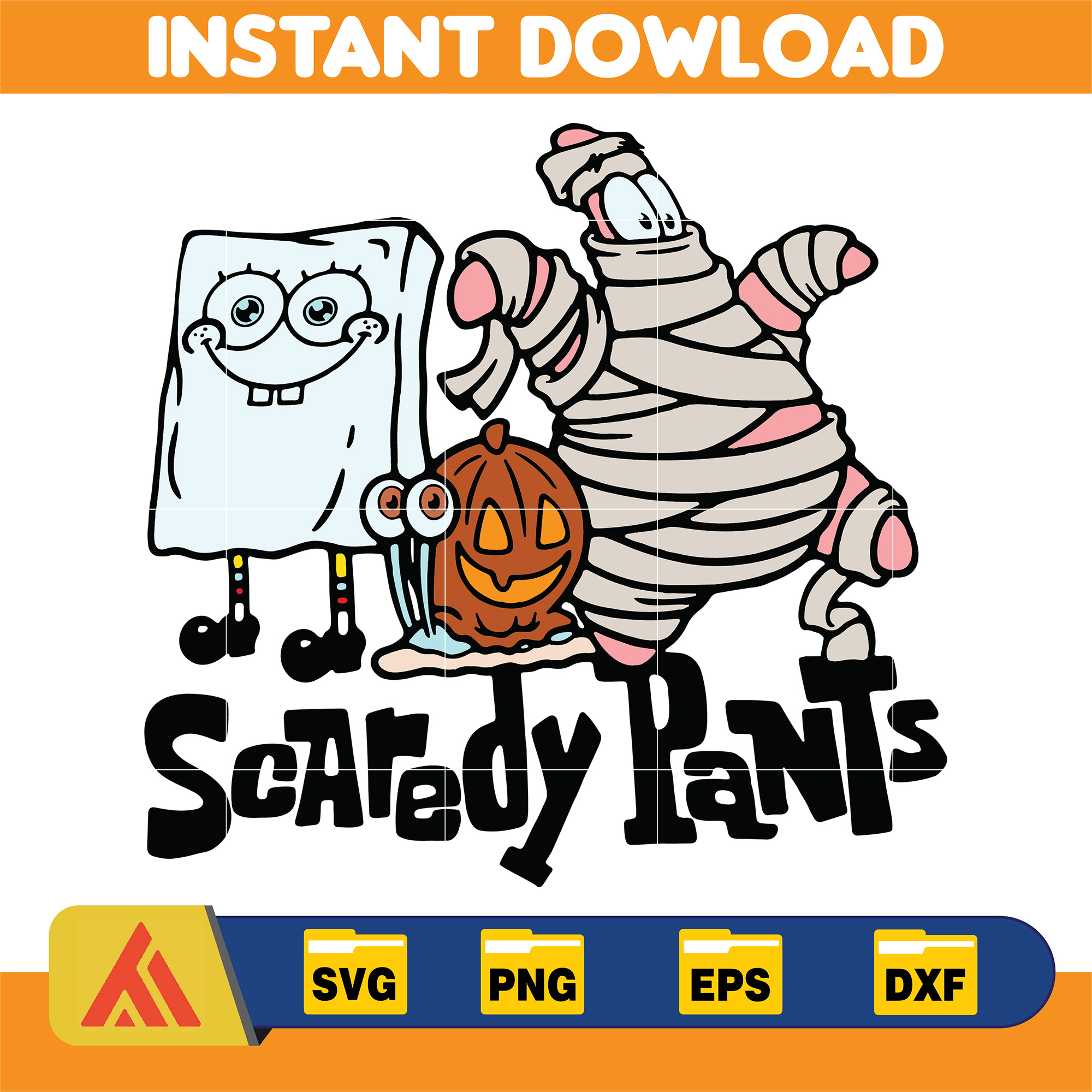 Scaredy Pants Svg, Halloween Cartoon Svg, Scaredy Pants Cart | Inspire ...
