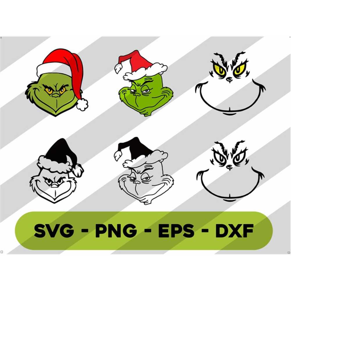 Grinch Face SVG, PNG, Cricut, Grinch Svg, Christmas Svg, Gri | Inspire Uplift