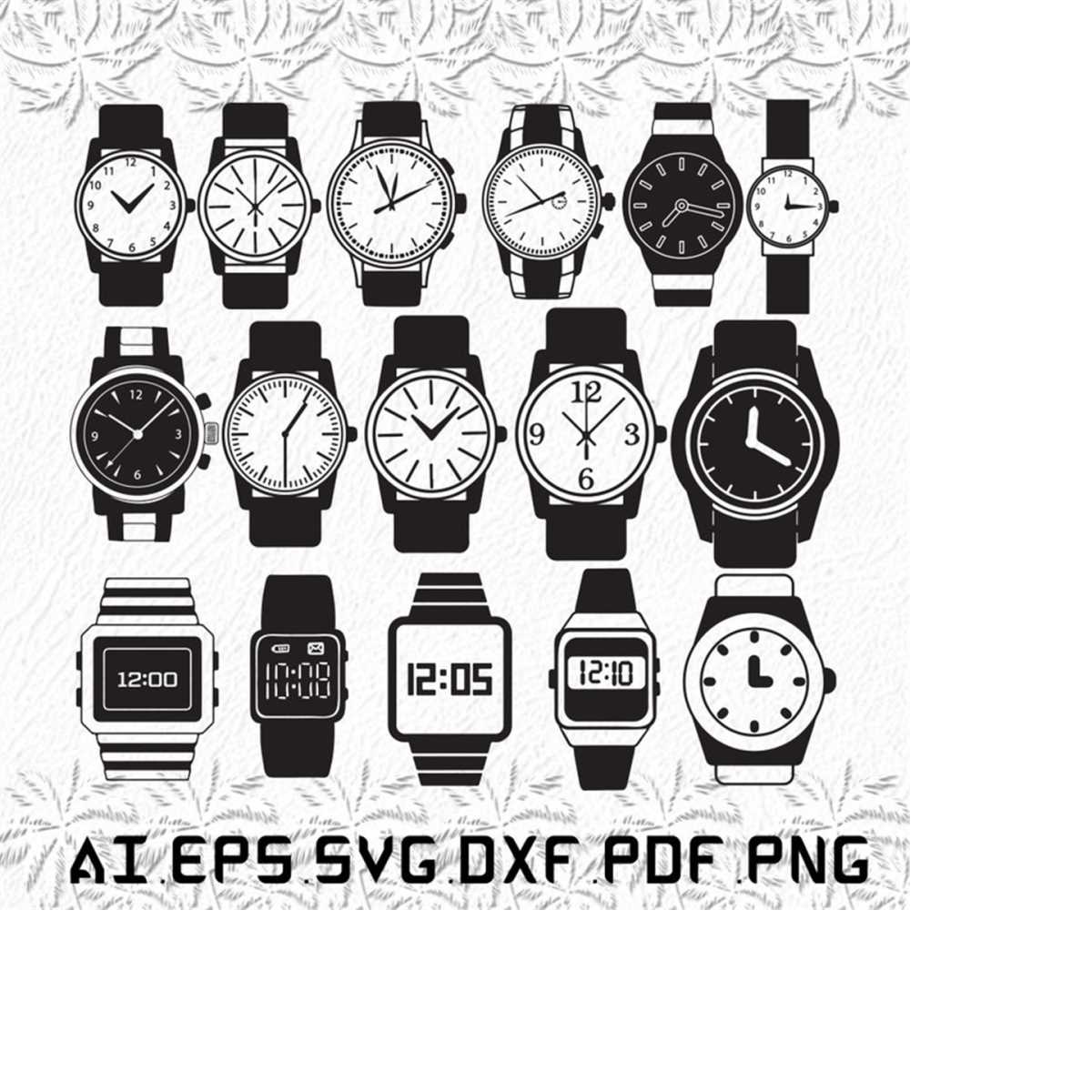 Wrist watch svg, Wrist svg, watch svg, Time, Date, SVG, ai, | Inspire ...
