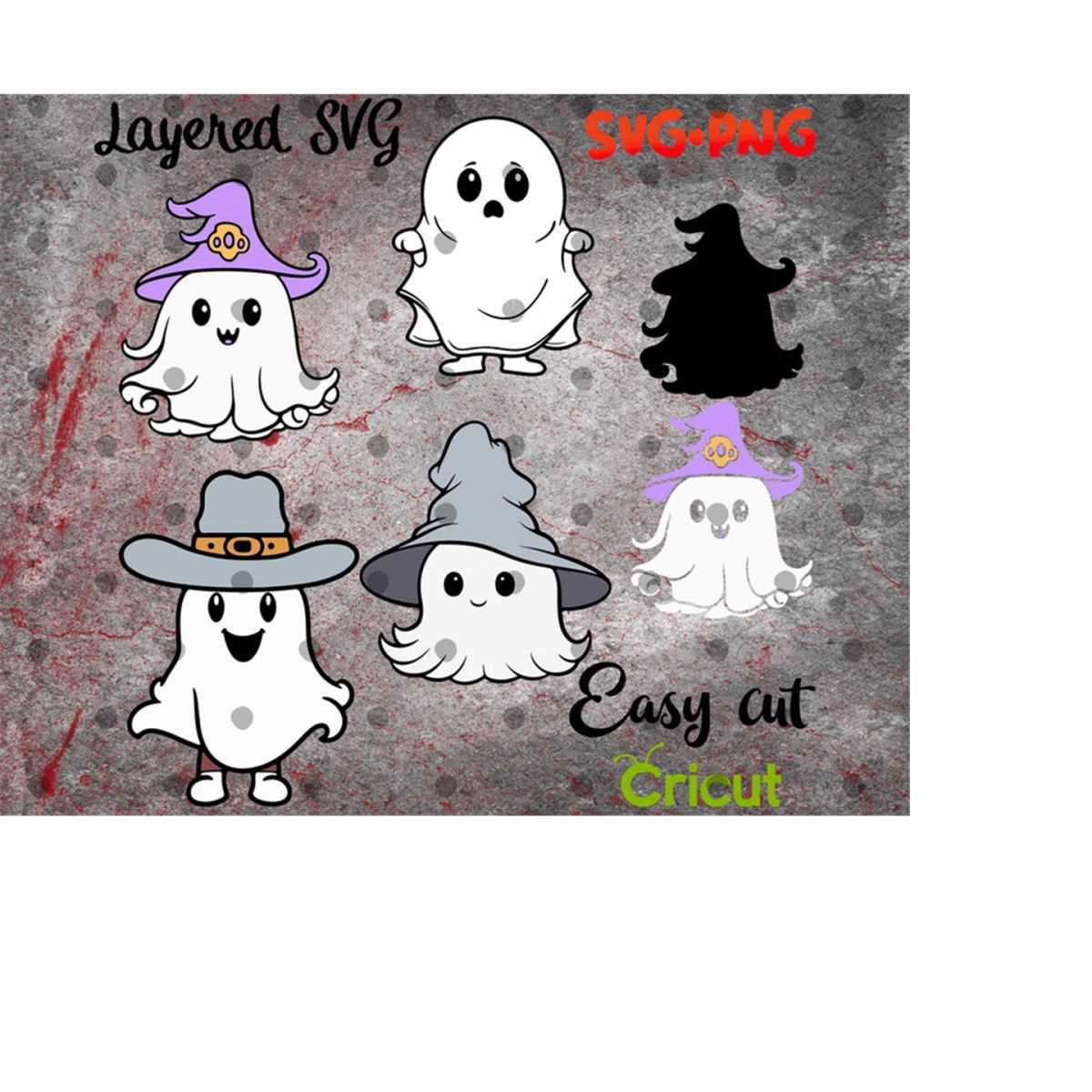 Layered SVG Bundle Scary Ghost for Cricut, Horror Svg, Vinyl - Inspire ...