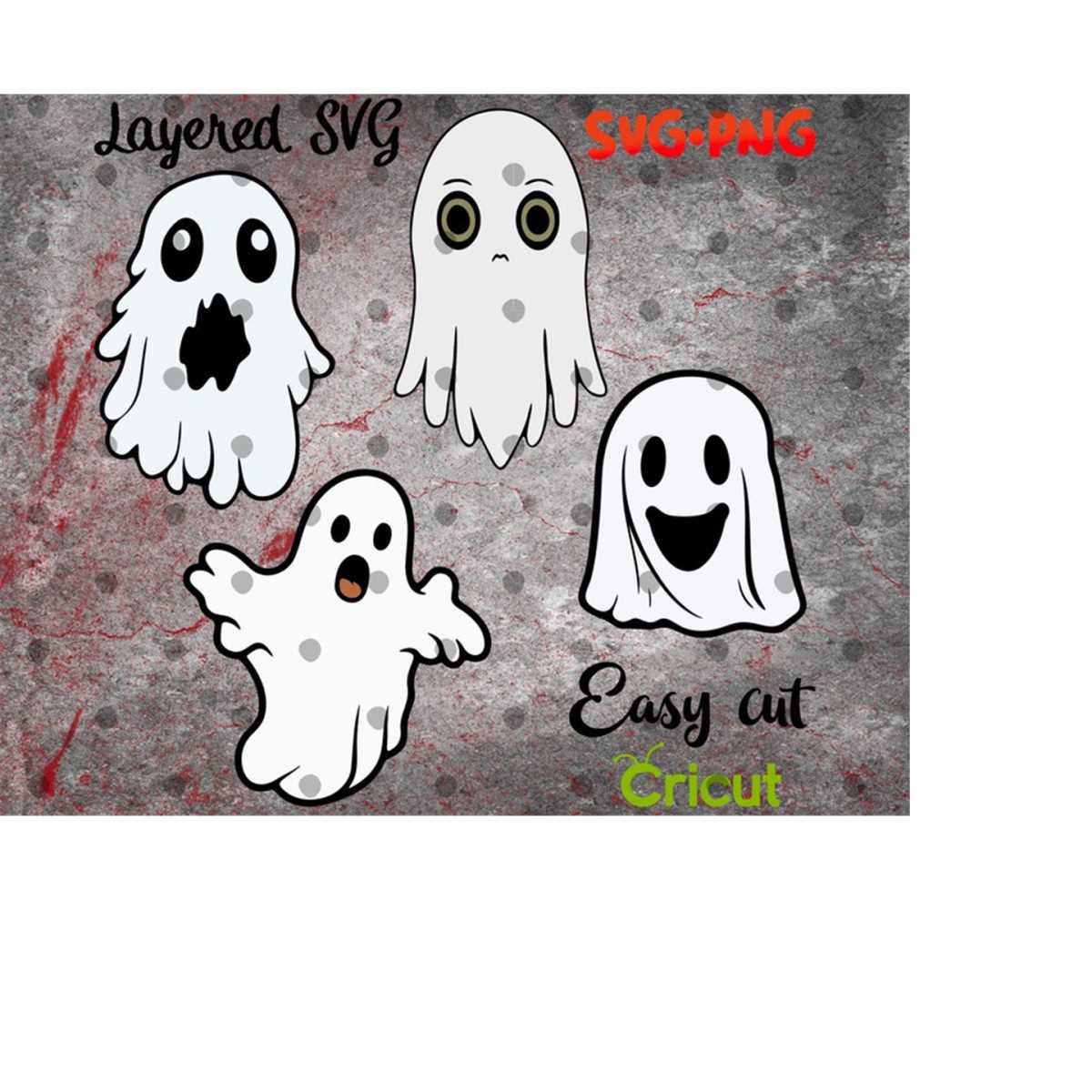 Layered SVG Bundle Scary Ghost for Cricut, Horror Svg, Vinyl | Inspire ...