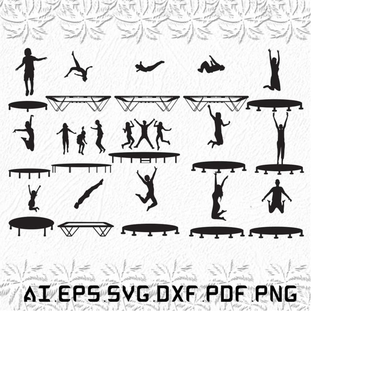 Trampoline svg, Trampolinens svg, Tramp svg, jump, jumping, | Inspire ...