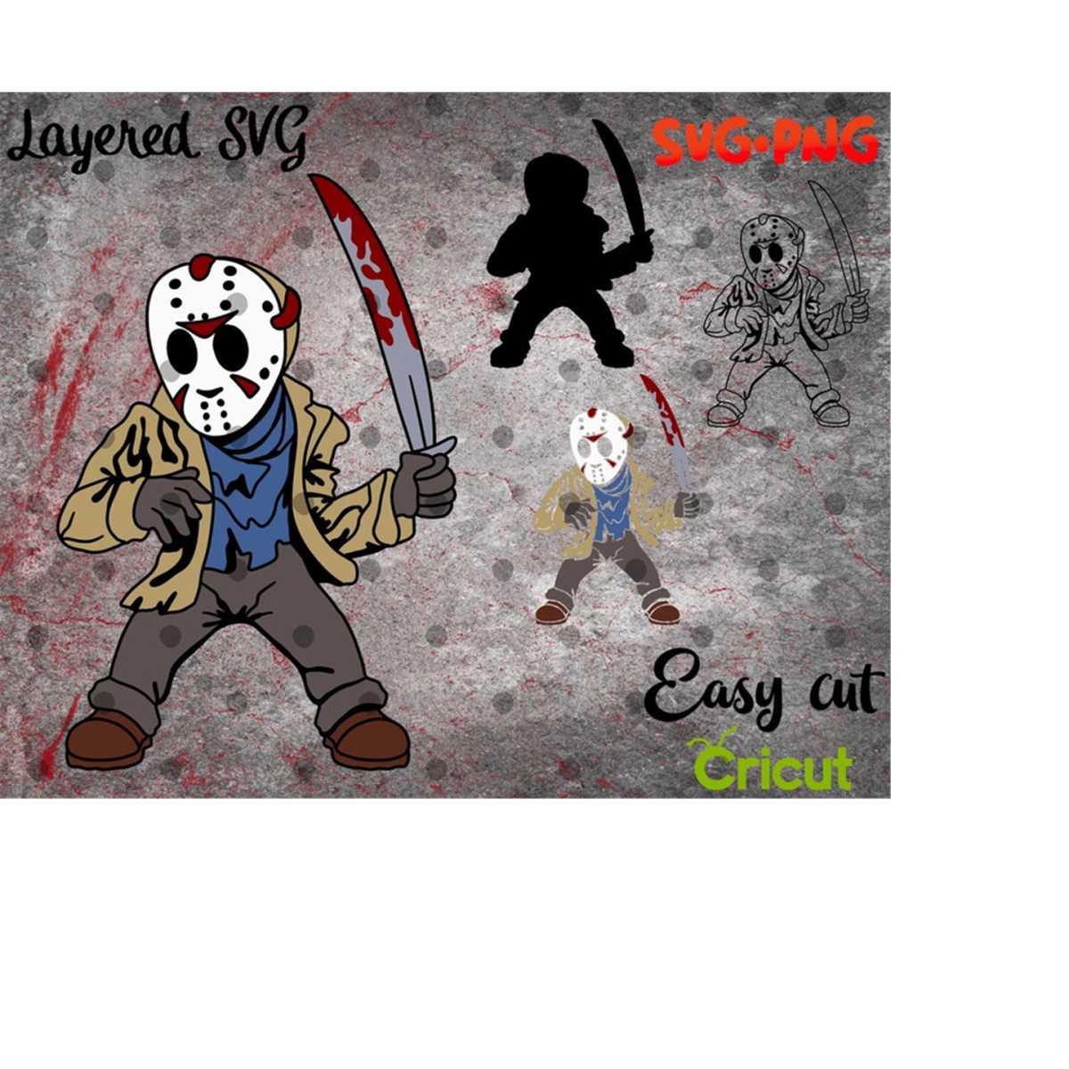 Layered SVG Jason for Cricut, Horror Svg, Vinyl File, Nightm | Inspire ...