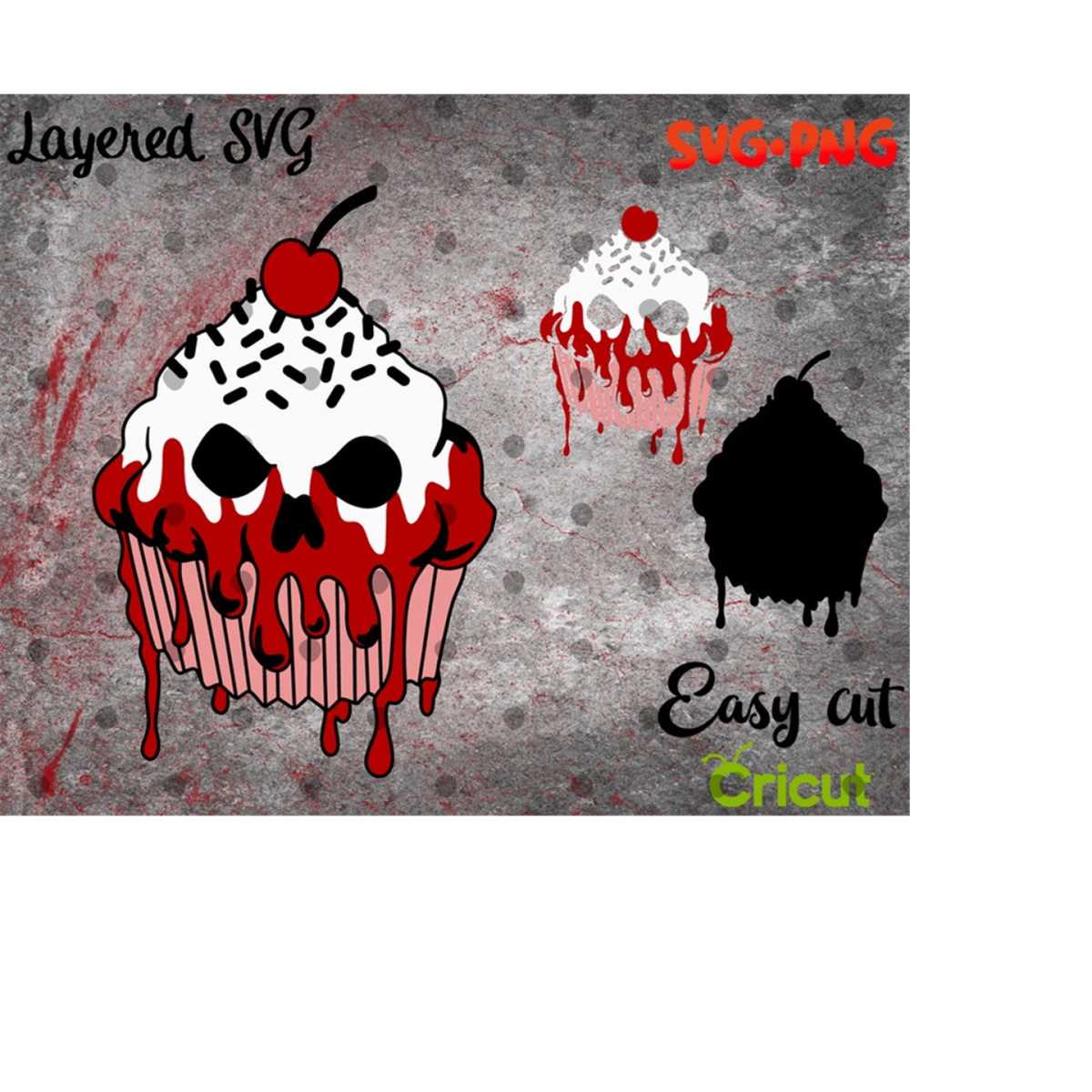 Layered SVG Death Cake for Cricut Halloween, Horror Svg, Vin | Inspire ...