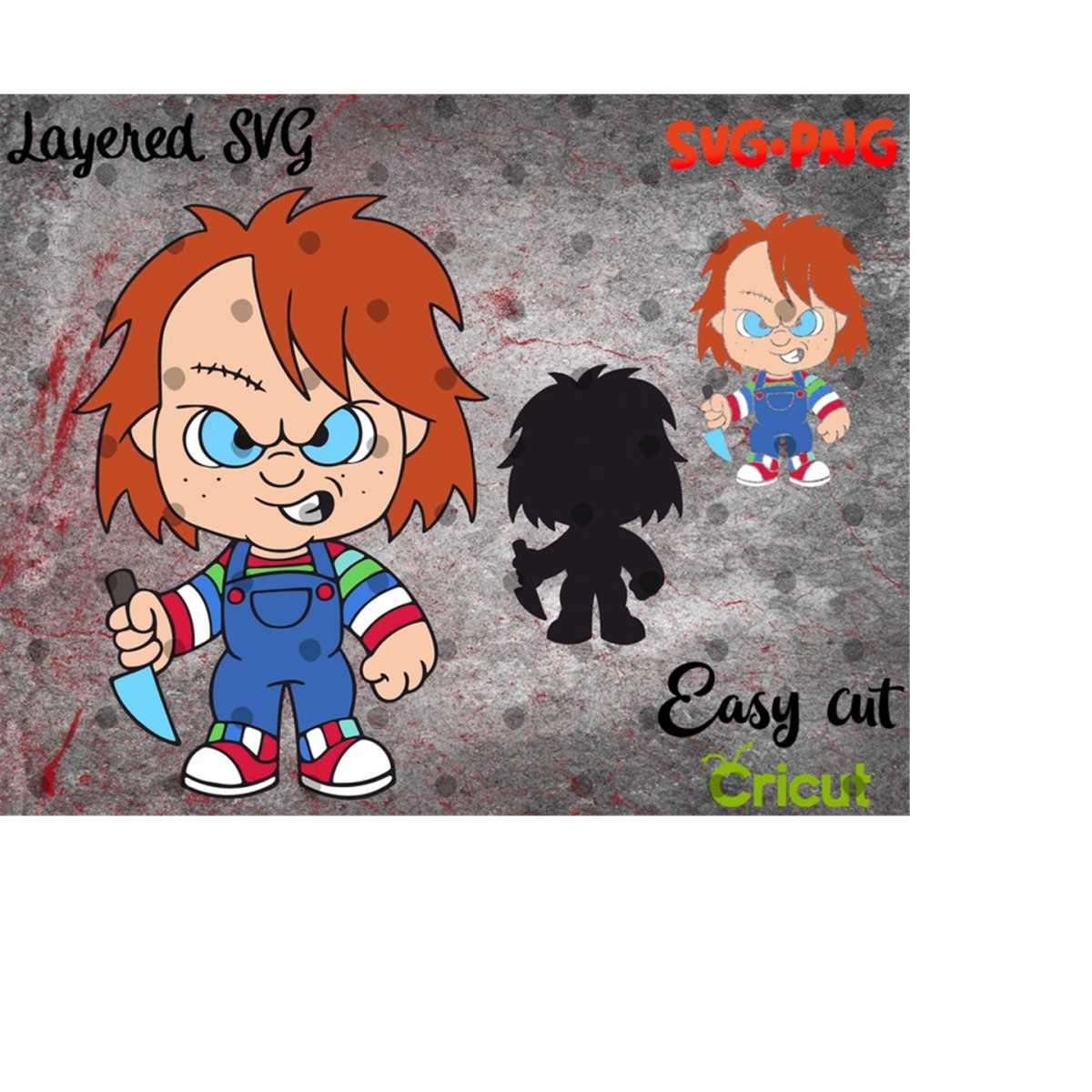Layered SVG Chucky for Cricut, Horror Svg png, Vinyl File, G | Inspire ...