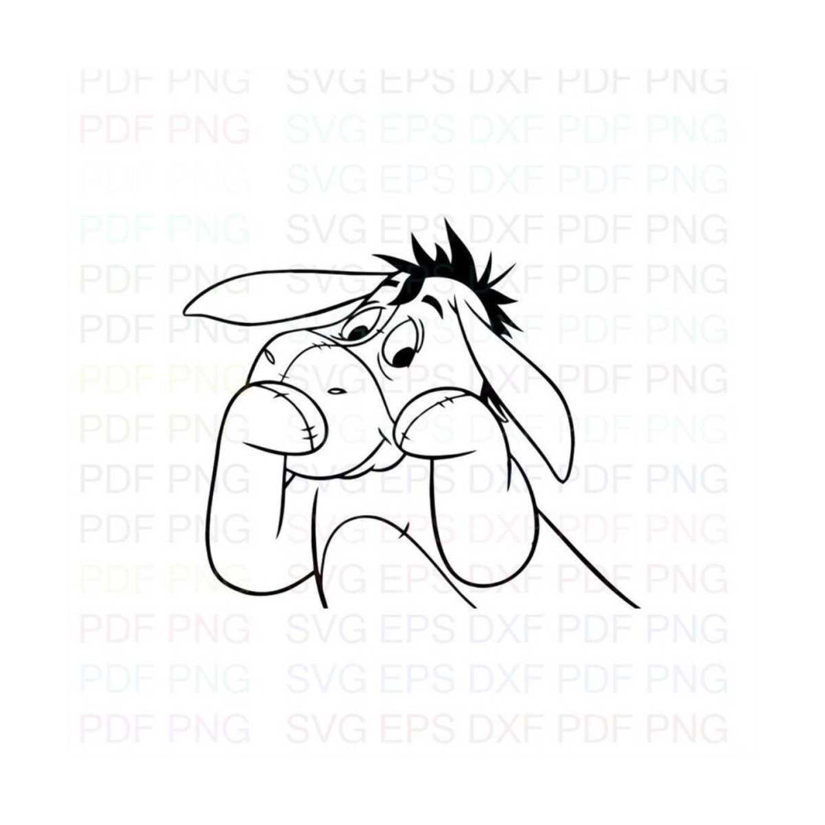 Eeyore_Donkey_Winnie_the_Pooh_7 Outline Svg Dxf Eps Pdf Png, | Inspire ...