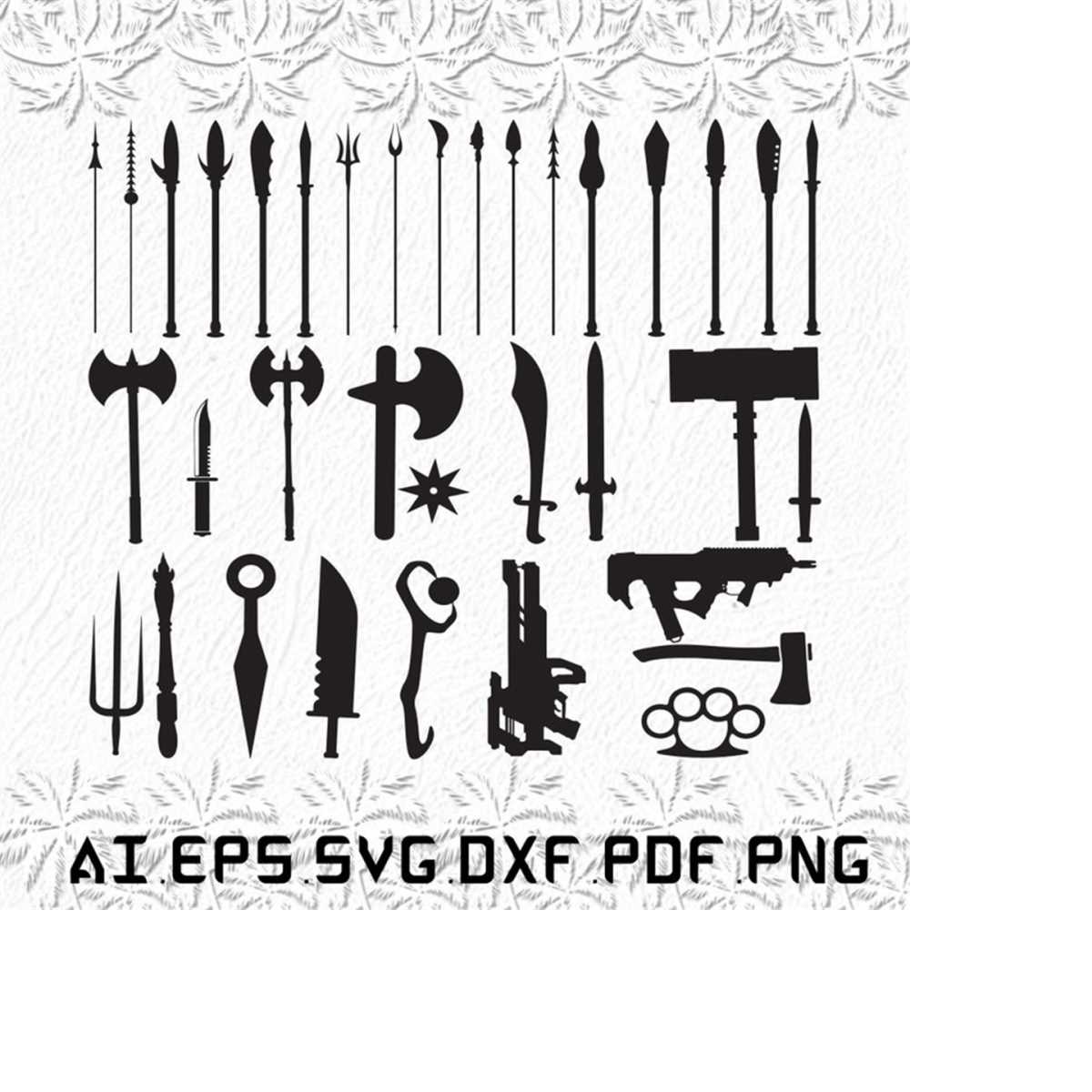 Weapon svg, Weapons svg, Gun svg, Guns, War, SVG, ai, pdf, e - Inspire ...