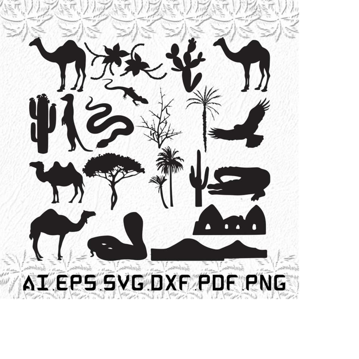 Desert svg, Deserts svg, Tree svg, animal, animals, SVG, ai, | Inspire ...