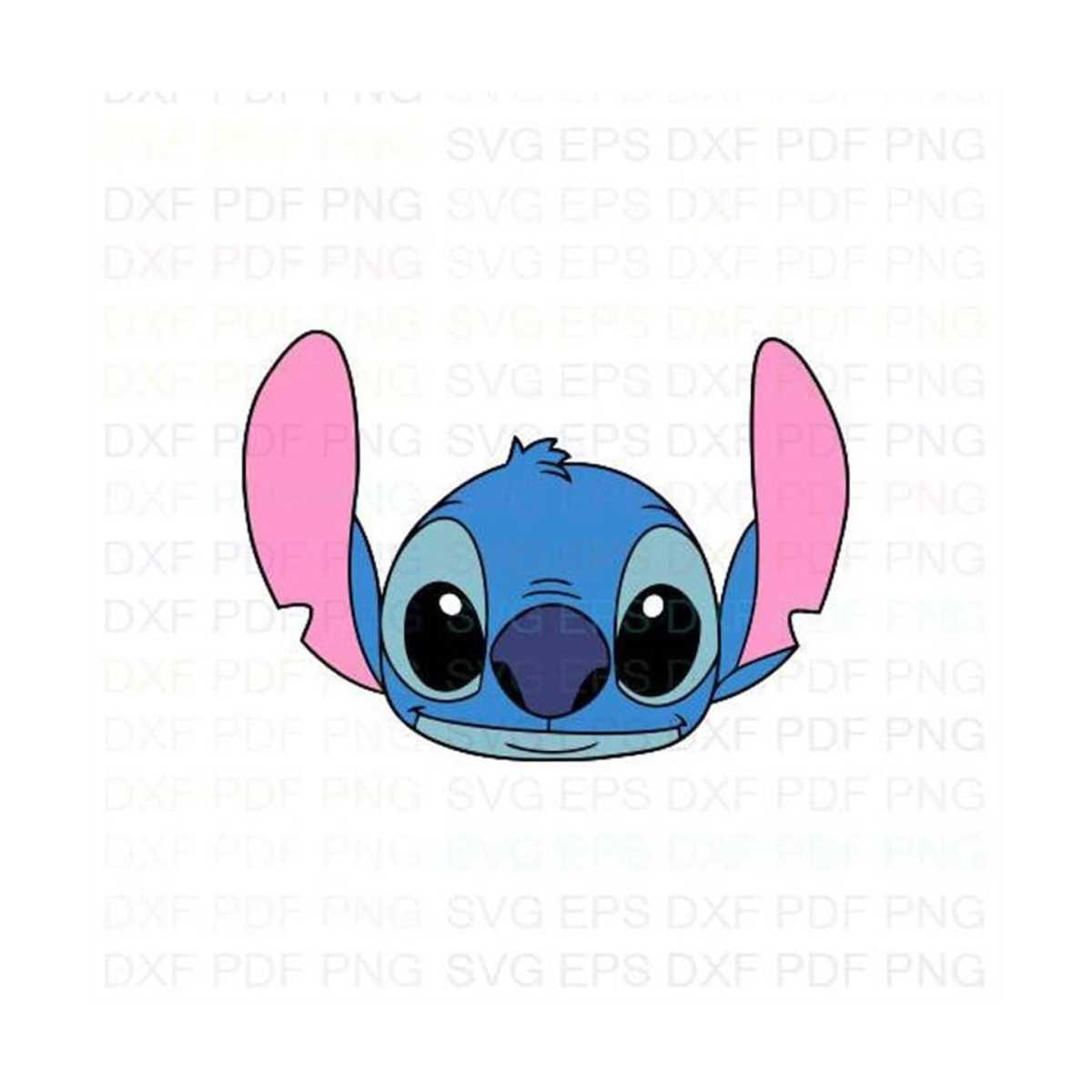 Stitch Face Lilo And Stitch Svg Dxf Eps Pdf Png Cricut Cut Inspire