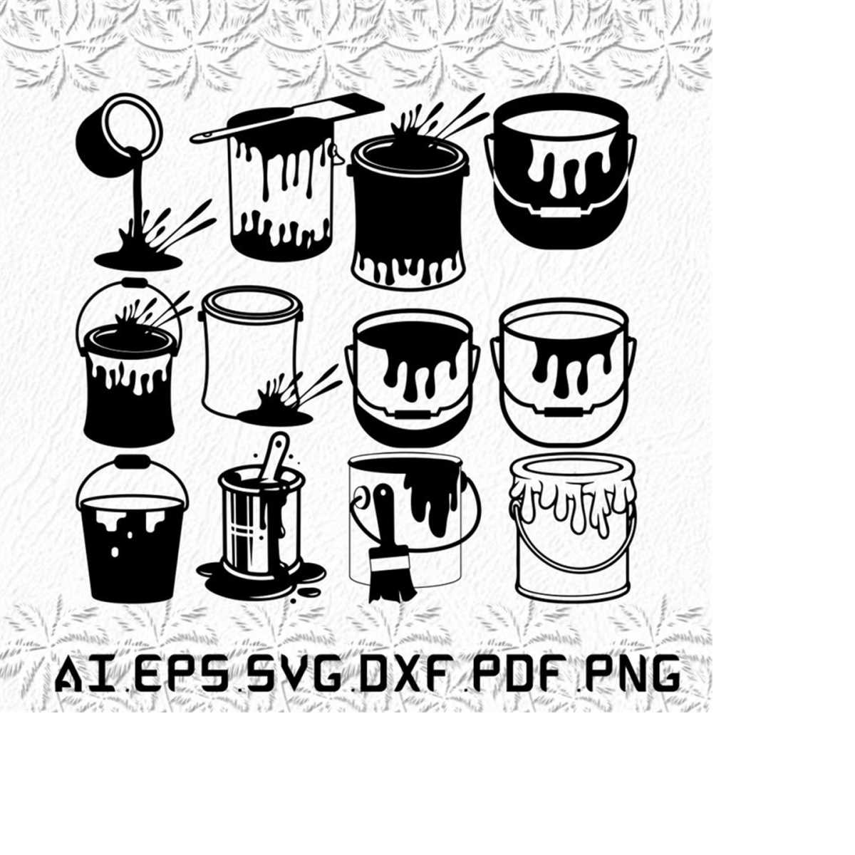 Paint bucket svg, Paint svg, Art svg, Painting, Painter, SVG - Inspire ...