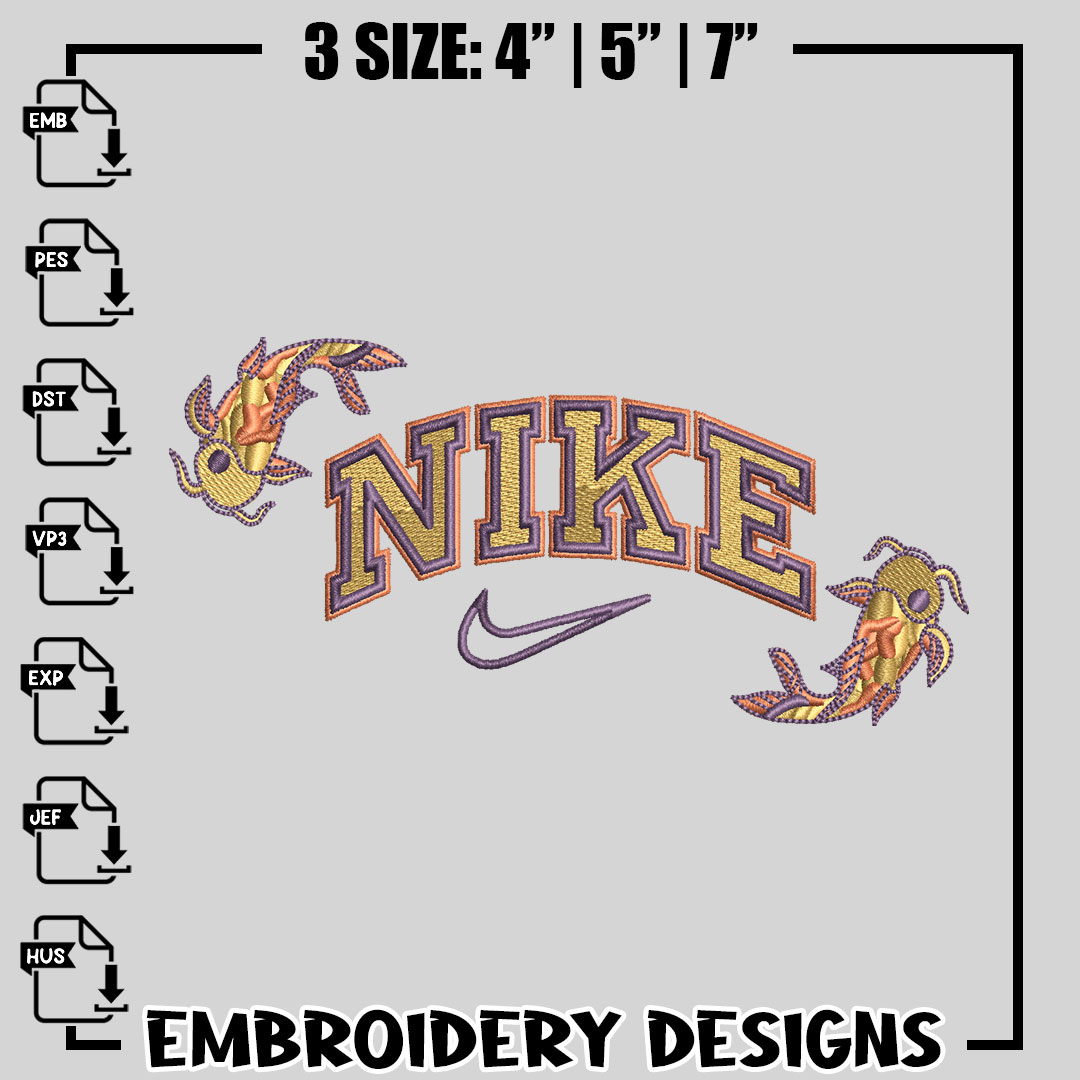 Nike fish Logo embroidery design, Nike fish embroidery, nike - Inspire ...
