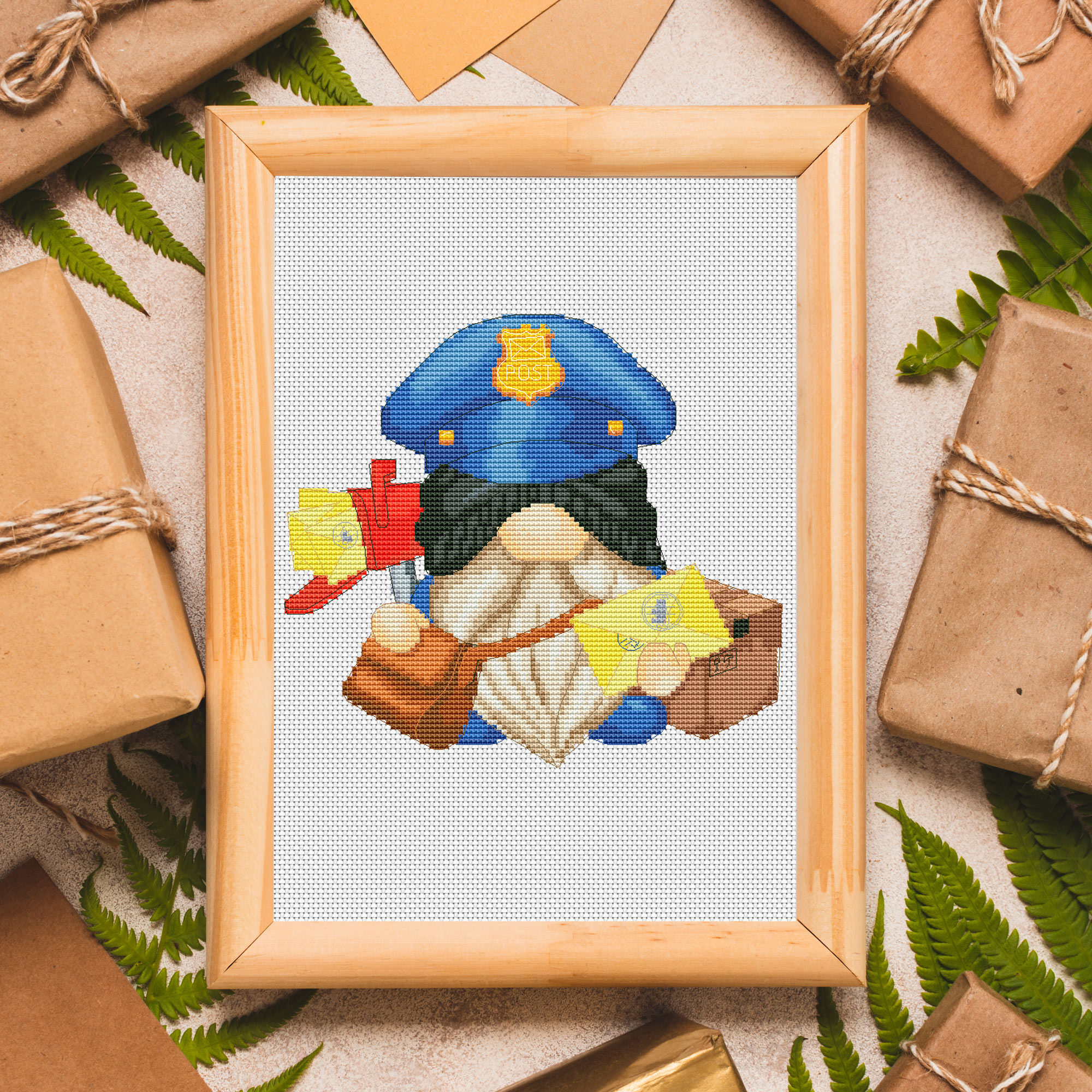 Postman, Office cross stitch, Cross stitch pattern, Gnome cr - Inspire ...