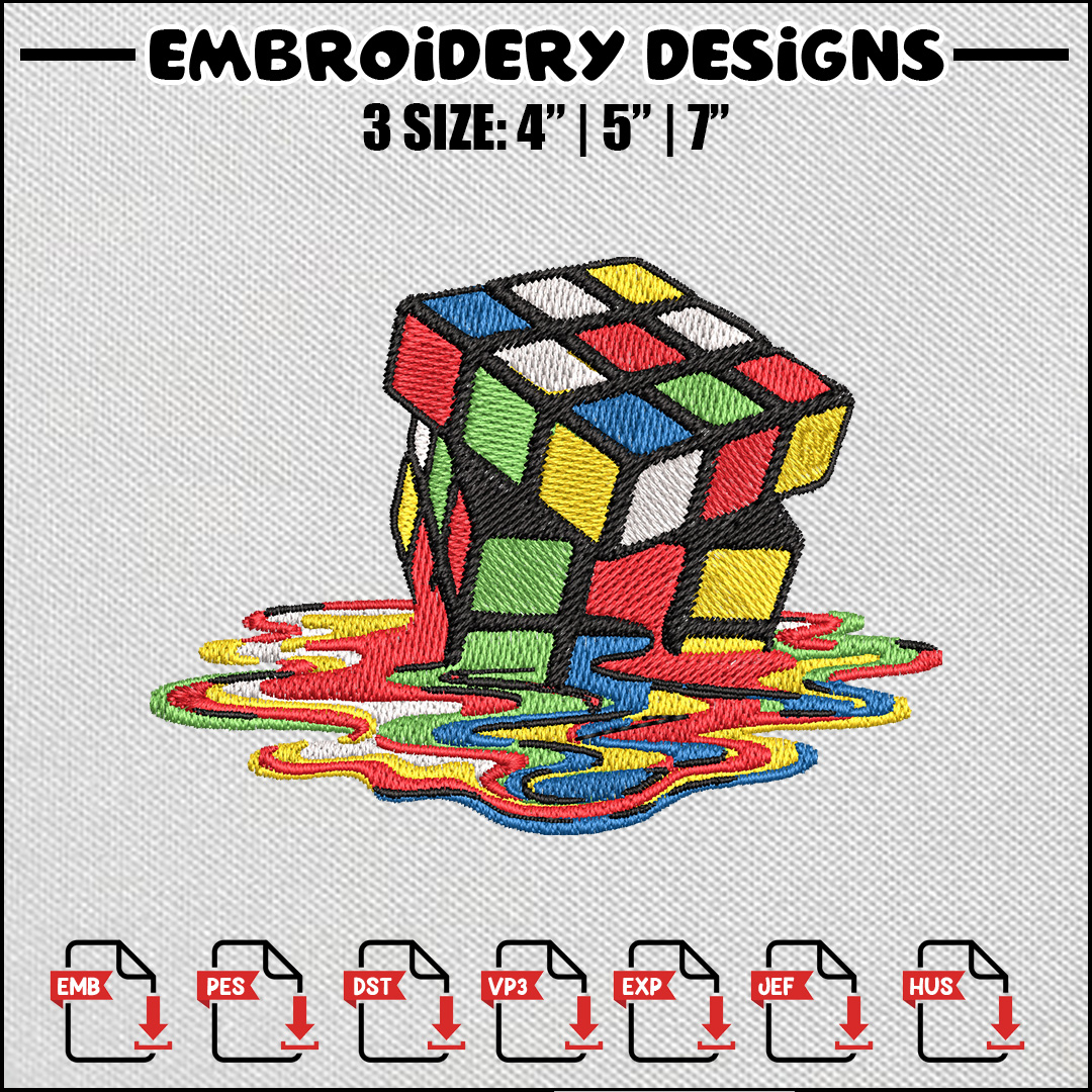 Rubik cube embroidery design, Rubik cube embroidery, Anime d | Inspire ...