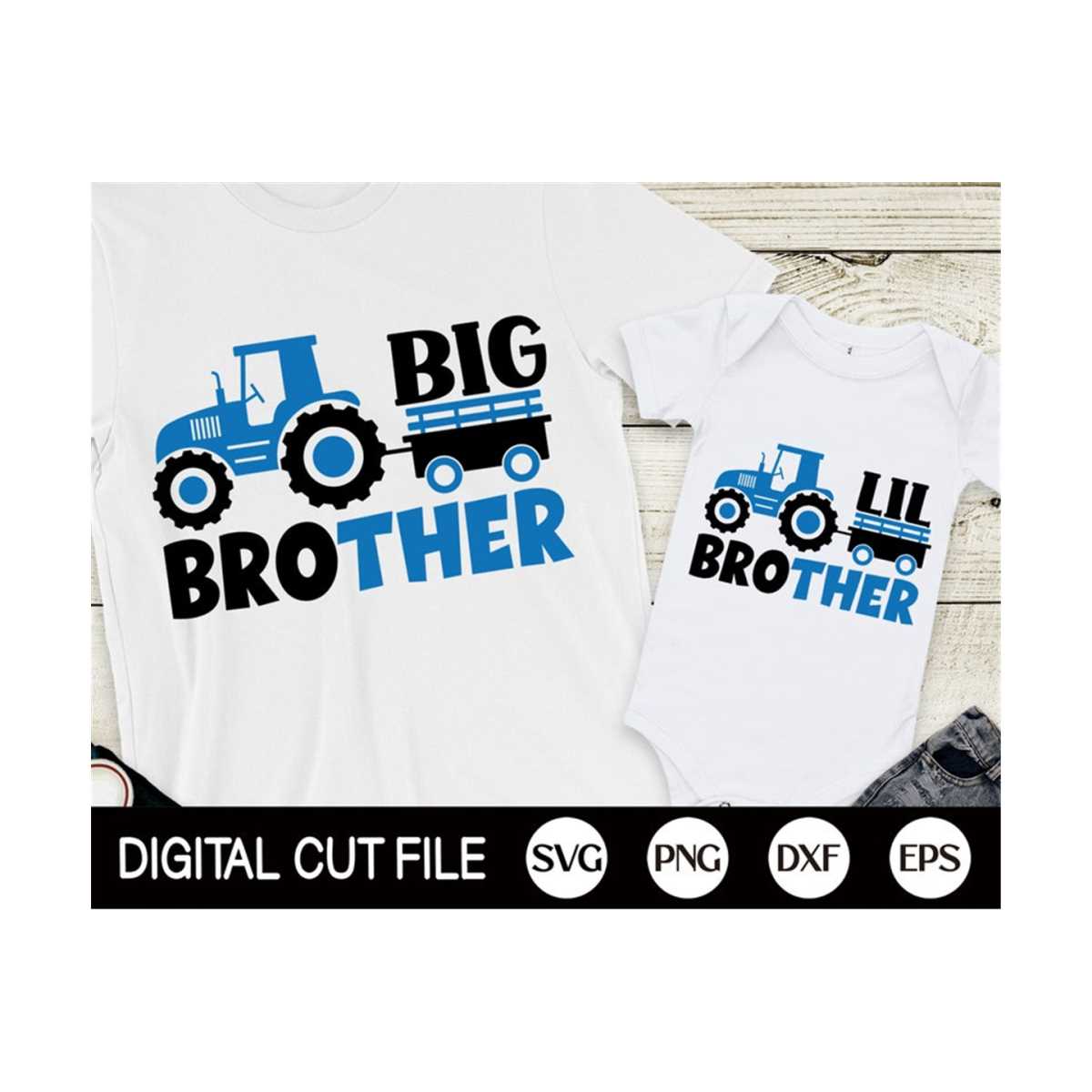 Big Bro Svg, Lil Bro Svg, Kids Shirt Design, Tractor, Newbor | Inspire ...