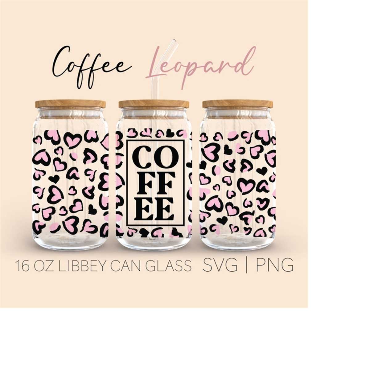 COFFEE Glass Wrap Svg, 16 Oz Libbey Can Glass, Coffee Glass | Inspire ...